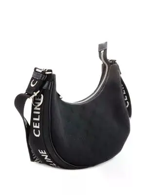 Celine Ava Shoulder Bag Triomphe Canvas - Black