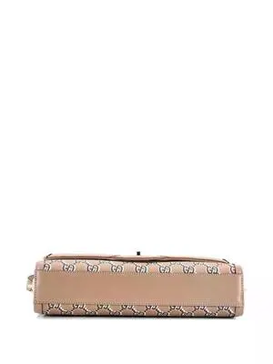 Gucci Luce Optical Gg Printed Leather Small Shoulder Bag - Brown