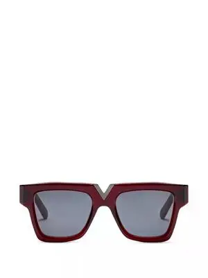 Valentino Garavani Geometric-frame Sunglasses - Red