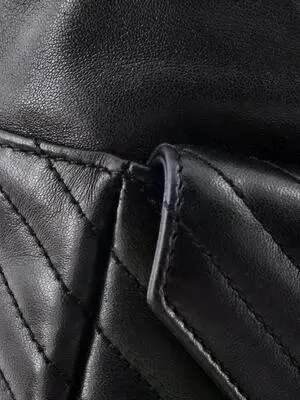 Saint Laurent Joe Matelasse Chevron Leather Mini Bucket Bag