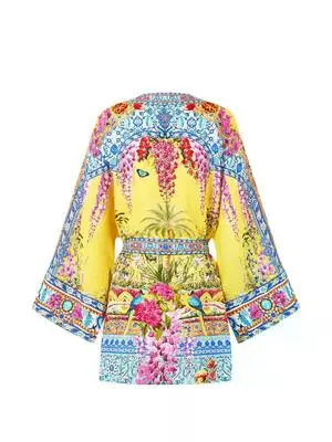 Camilla Floral-print Tie Cover-up