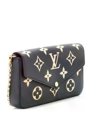 LOUIS VUITTON Felicie Pochette Bicolor Monogram Empreinte Giant - Black