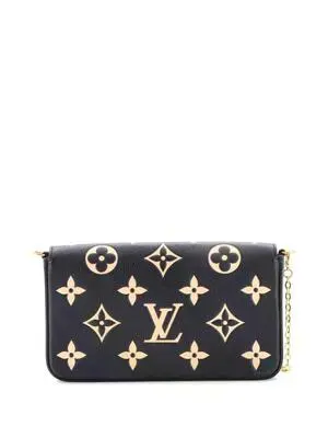 LOUIS VUITTON Felicie Pochette Bicolor Monogram Empreinte Giant - Black