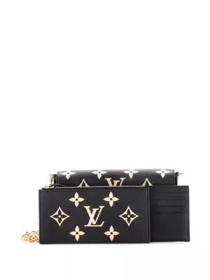 LOUIS VUITTON Felicie Pochette Bicolor Monogram Empreinte Giant - Black