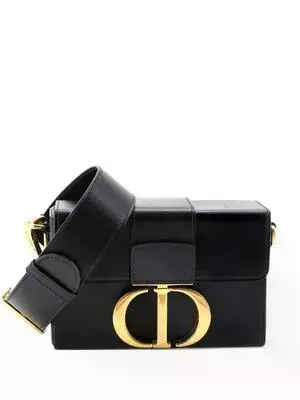 Dior 30 Montaigne Box Bag Leather Crossbody Bag - Black