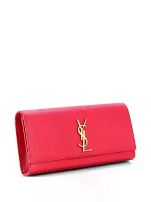 Saint Laurent Classic Monogram Long Clutch - Pink