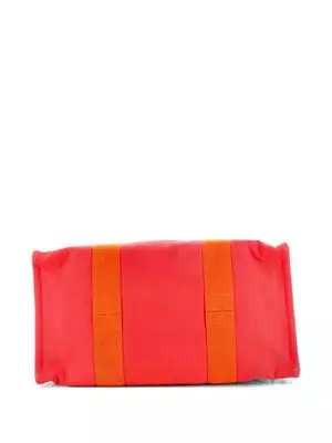 Hermès Petit Chartier Nappy Bag Printed Toile Large Tote Bag - Pink