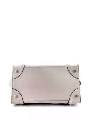 Celine Luggage Bag Smooth Leather Mini Tote Bag - Grey