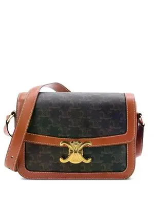 Celine Triomphe Coated Canvas Medium Shoulder Bag