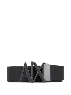Armani Exchange Logo-buckle Belt - Black