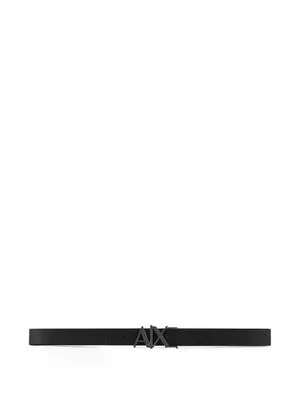 Armani Exchange Logo Buckle Leather Belt