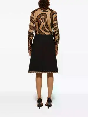 Emilio Pucci Labirinto-print Wool Skirt