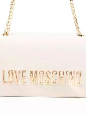 Moschino Chain Logo-detail Shoulder Bag - Neutrals