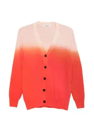 JIL SANDER V-neck Buttoned Cardigan - Orange
