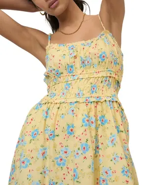NOBODY'S CHILD Alina Floral Print Midi Dress
