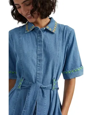 Chinti & Parker Chambray Buttercup Shirt Dress