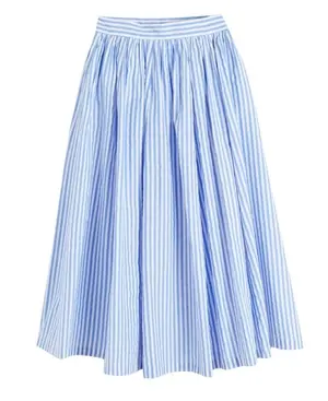 Chinti & Parker Cotton Oxford Stripe Skirt