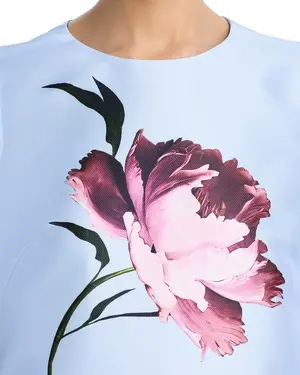 Rickie Freeman For Teri Jon Faille Floral Dress