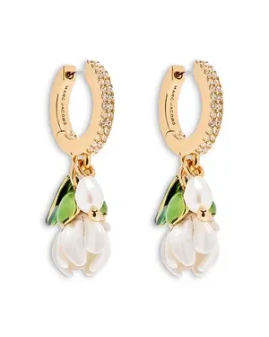 Marc Jacobs The Rooted Daisy Hoop Earrings - Gold/multi