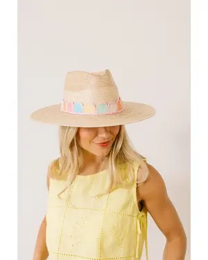 SUNSHINE TIENDA Crochet Palm Straw Hat