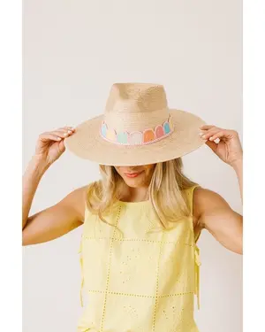 SUNSHINE TIENDA Crochet Palm Straw Hat
