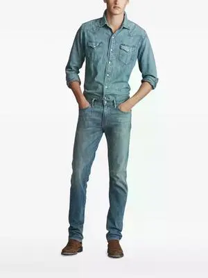 Polo Ralph Lauren Belt Loops Straight Leg Jeans - Blue