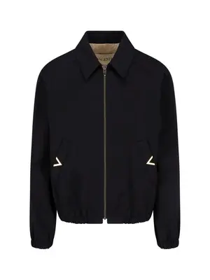 Valentino Garavani Vgold' Bomber Jacket - Black