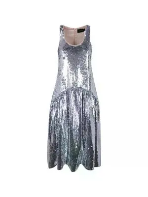 Simone Rocha Sequin-embellished Midi Dress - Silver