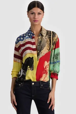 Alice And Olivia Oversized Button Down Shirts