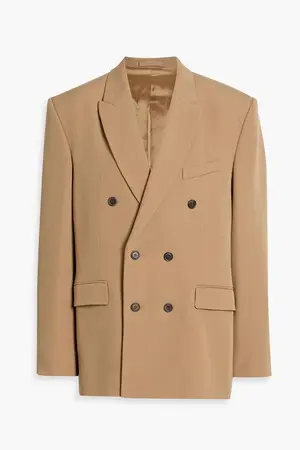Wardrobe.NYC Double-breasted Wool Blazer - Camel