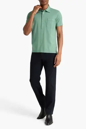 TOM FORD Cotton And Silkblend Piqué Polo Shirt - Mint