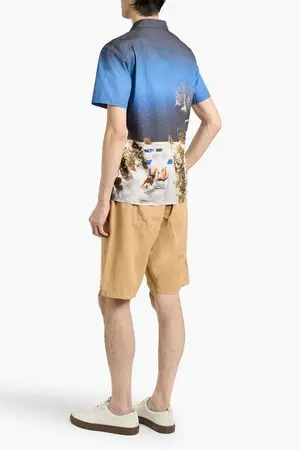 Orlebar Brown Hibbert Printed Cottonpoplin Shirt - Blue