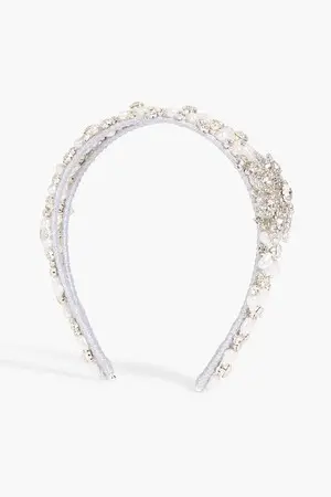 JENNIFER BEHR Grace Crystal And Faux Pearl Headband