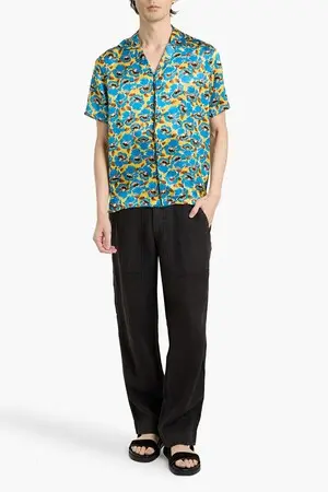 Orlebar Brown Floralprint Silksatin Shirt