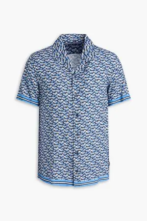 Orlebar Brown Hibbert Floralprint Piqué Shirt