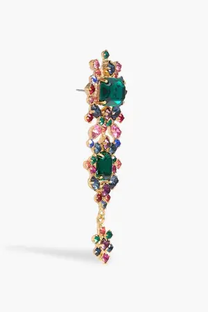 JENNIFER BEHR Cadence Gold-tone Crystal Earrings