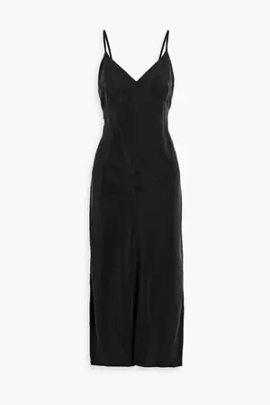 ALEX MILL Carly Washed Cupro-blend Midi Slip Dress