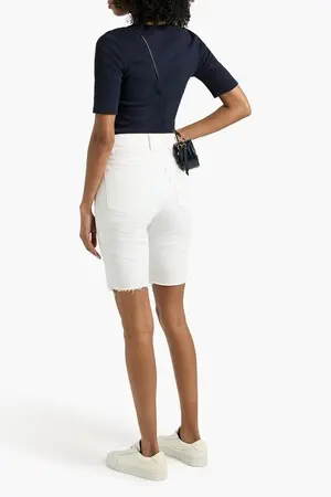 ALEX MILL Everyday Ribbed Cotton-blend Top - Navy