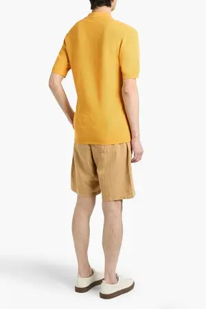 Orlebar Brown Maranon Waffleknit Cotton Polo Shirt
