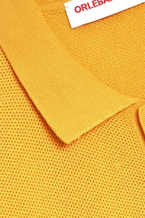 Orlebar Brown Maranon Waffleknit Cotton Polo Shirt