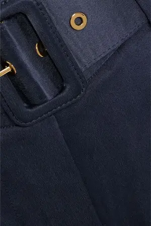 Zimmermann Belted Pleated Wide-leg Pants