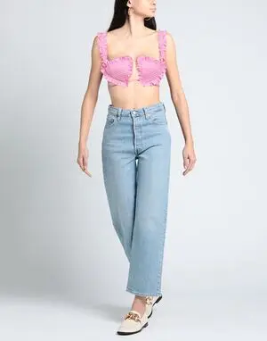 Attico Woven Crop Top