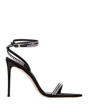 LE SILLA Crystal-embellished Satin Stiletto Sandals
