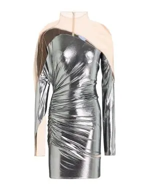 MUGLER Mini Bodycon Dress With Tulle And Gathered Detailing