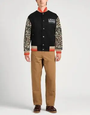 Just Cavalli Woven Leopard-print Varsity Jacket