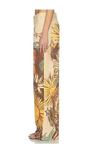 Free People X We The Free Printed Straight Leg Pant