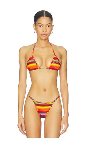 I.AM.GIA Triangle Bikini Top With Embellished Floral Detail - Multi