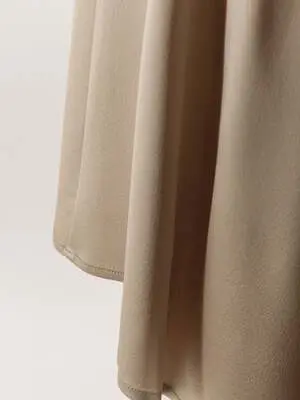 ALYSI Flared Satin Skirt - Beige