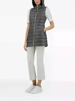 Herno Quilted Gilet With Hood - Grey