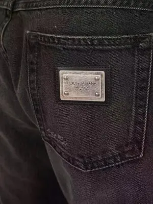 Dolce & Gabbana Logo-plaque Jeans - Black